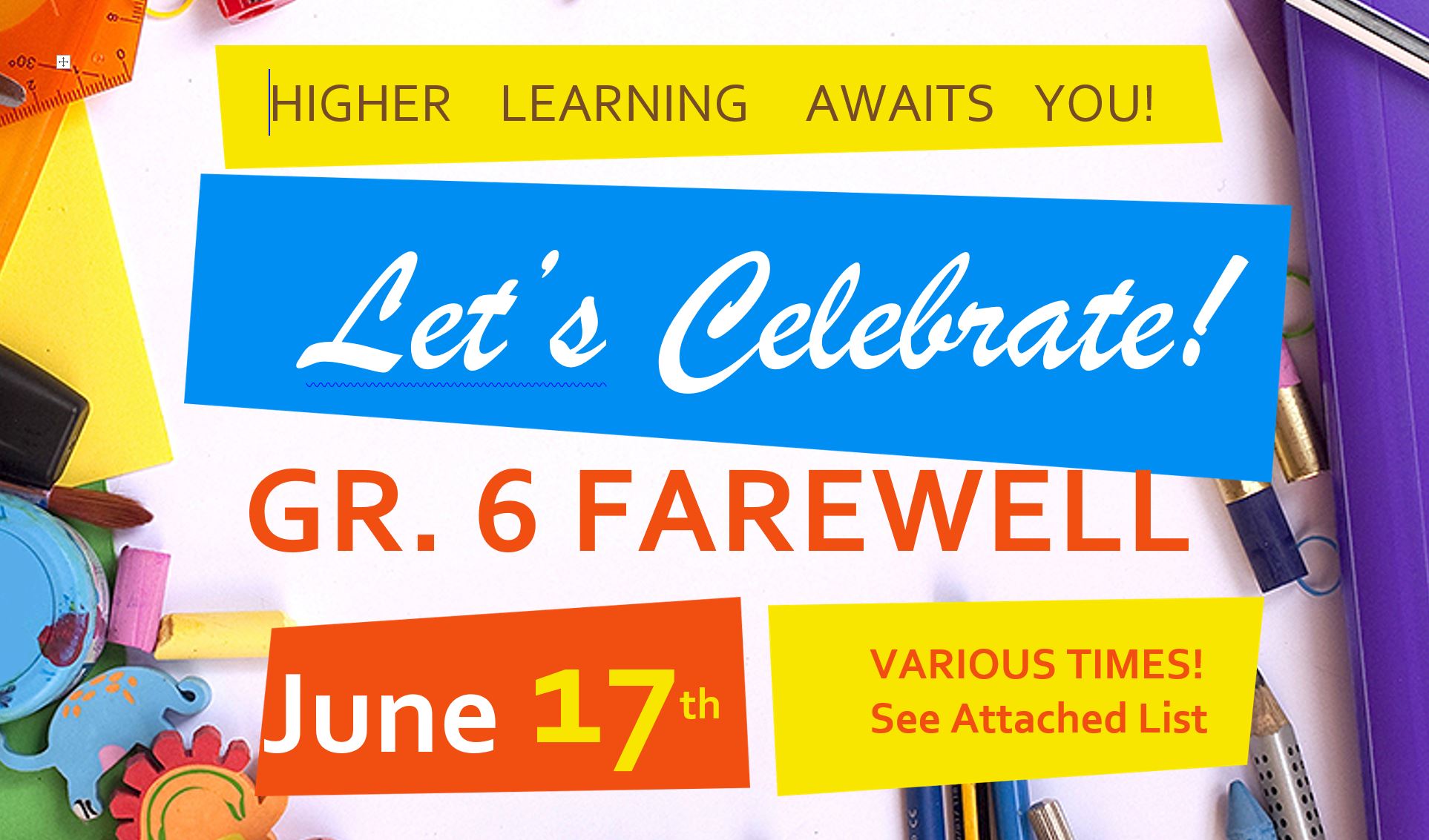 Grade 6 Farewell