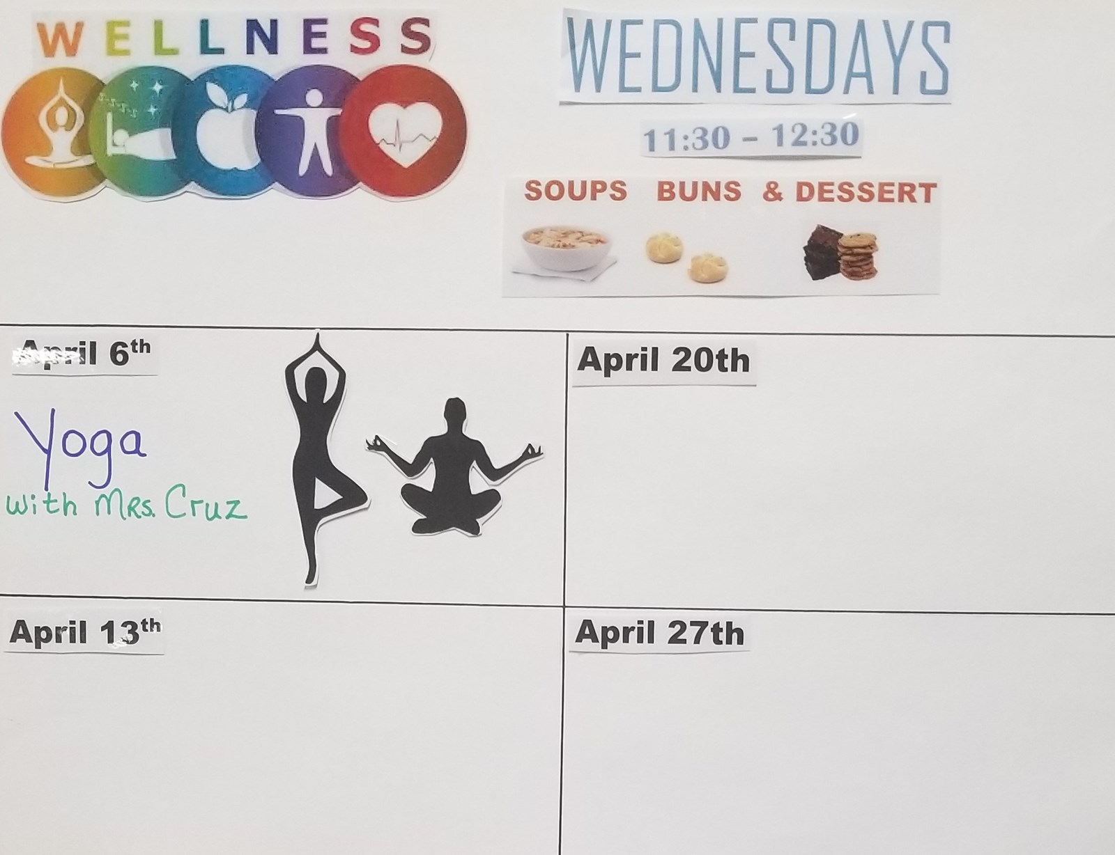 Wellness Wednesday throughout April!