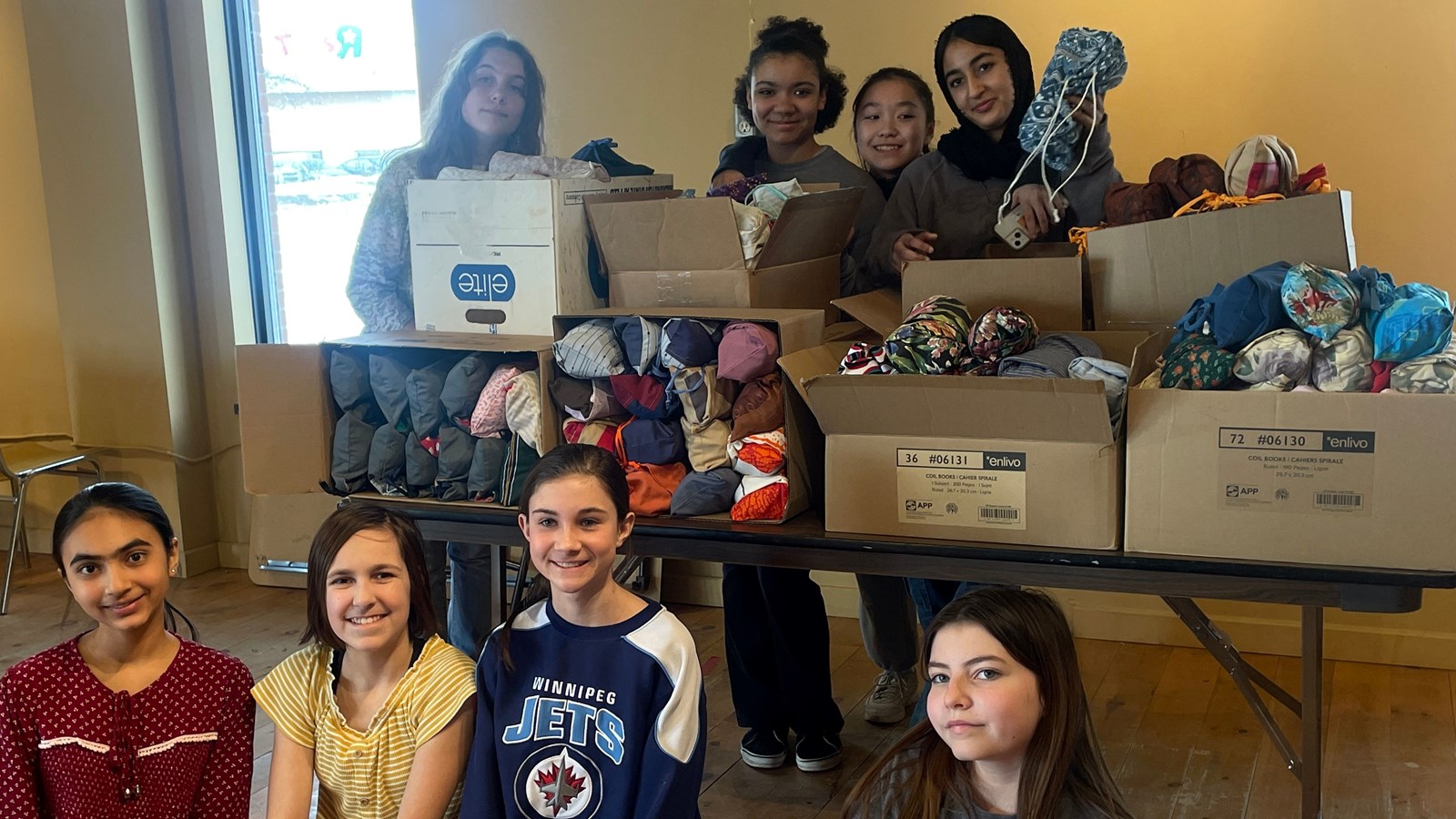 A.A. Leach's "Student Action Club" makes hygiene kits destined for ...